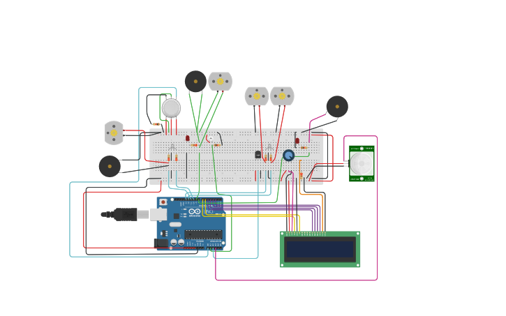 Circuit design Smart Server room Fire alarm system - Tinkercad
