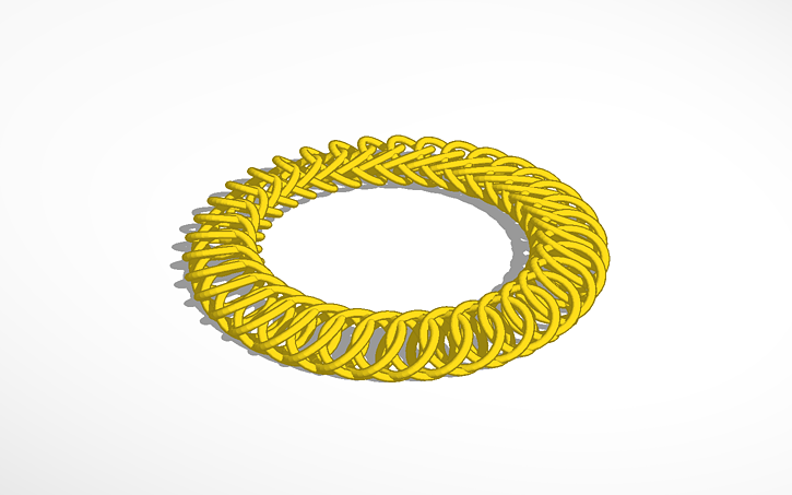 3D design chain Link bracelet - Tinkercad