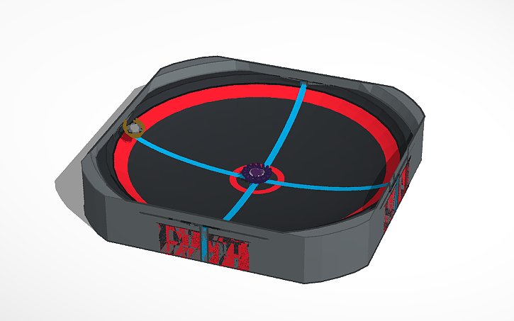 3D design still frame template for beyblade battles - Tinkercad