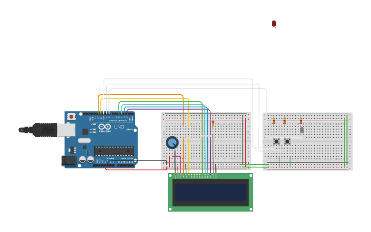 Circuit Design Arduino Timer Lcd Screen With Button Tinkercad 1242