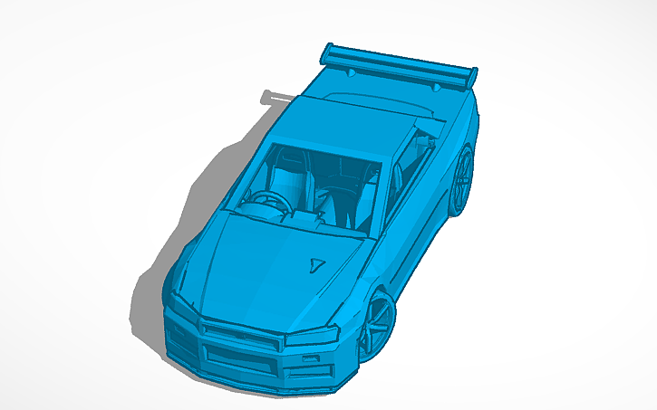 3D design GTR R34 - Tinkercad