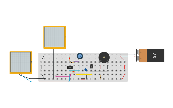 Circuit design Actividad en clase Integrado 555 Parlante - Tinkercad