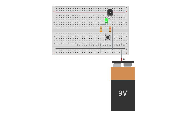 Circuit design PNP - Tinkercad