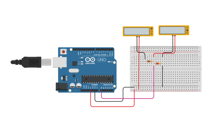 Circuit Design Measurement Of Volatge And Current Using Arduino Tinkercad 7194