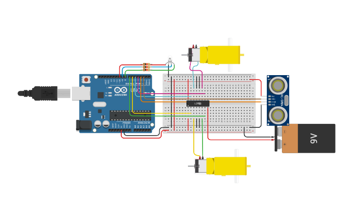 Circuit design carrito_arduino - Tinkercad