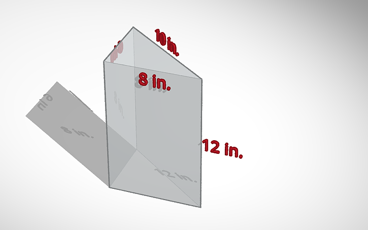 3D design Right Triangular Prism [(6×8)÷2]×12 - Tinkercad