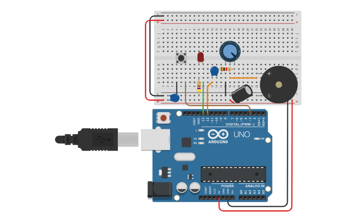 Circuit design Beacon ARDF V4Preset | Tinkercad