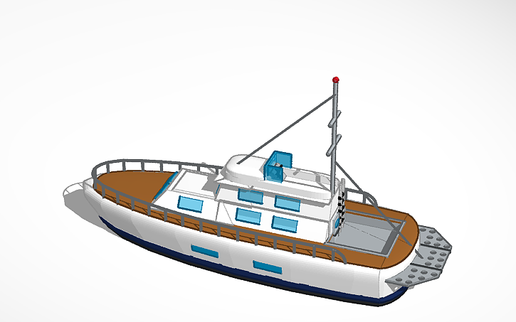 3D design toy boat - Tinkercad