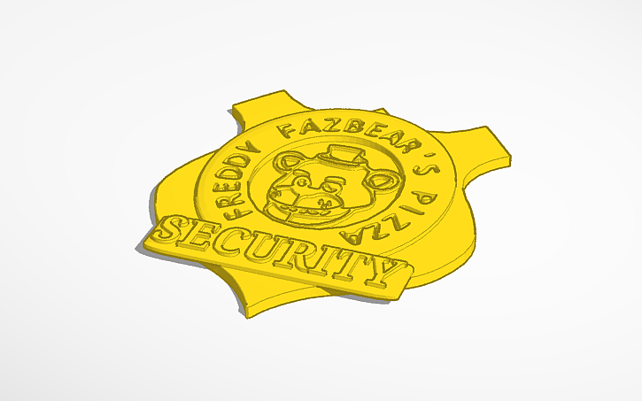 3D design Fazbear Entertainment Security Badge - Tinkercad