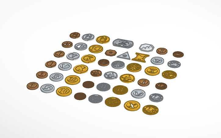3D design Coins - Tinkercad