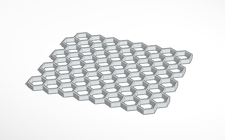 3D design Honeycomb Hexagon Pattern - Tinkercad