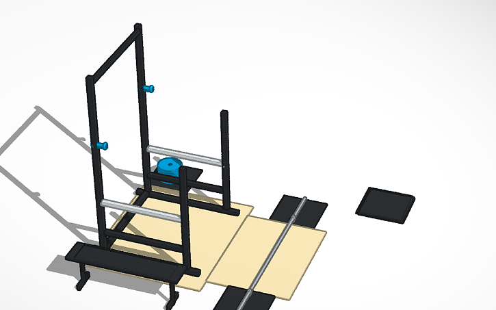 3D design Half Rack Squat Bench Supino Agachamento Suporte | Tinkercad