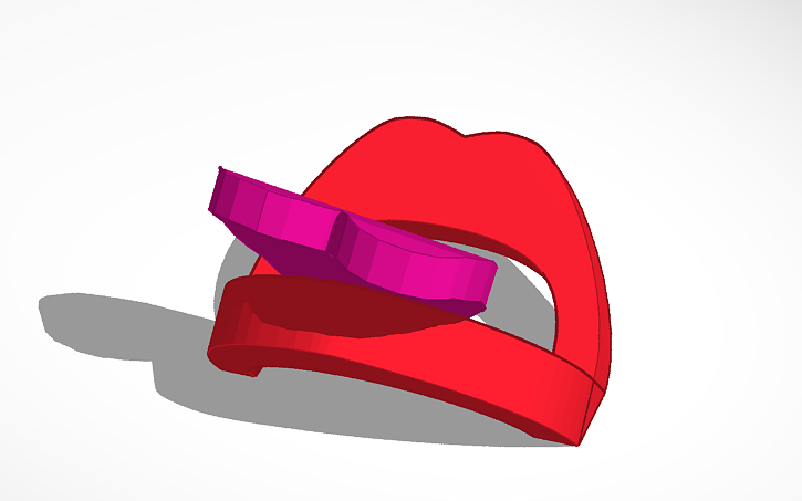 3D design hot lips - Tinkercad