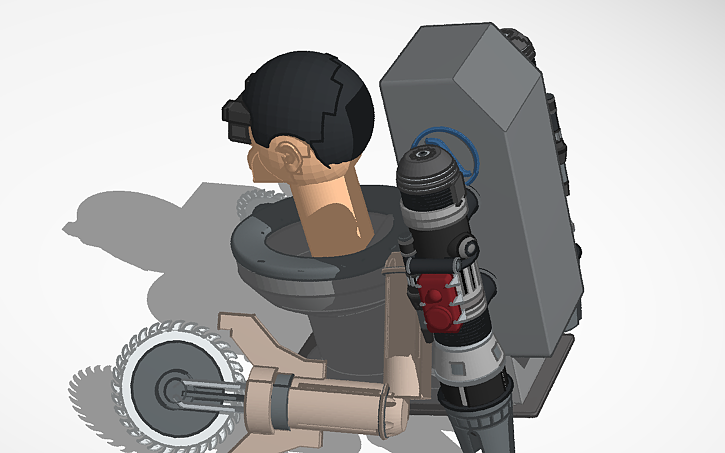 3D design Jetpack Dual Buzzsaw Skibidi Toilet - Tinkercad 3D design Jetpack Dual Buzzsaw Skibidi Toilet - Tinkercad