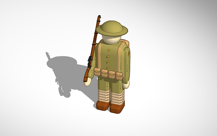 3D design WWI British Soldier - Tinkercad