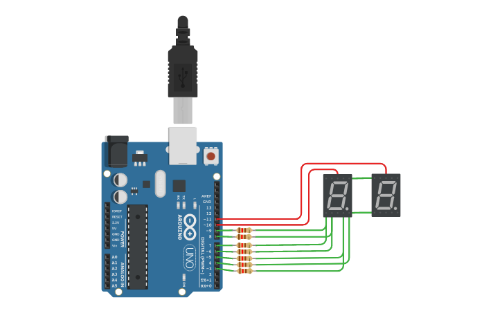 Circuit Design 7 Segment Homework Tinkercad