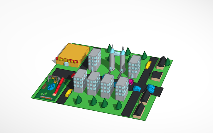 3D design City of THNEVI - Tinkercad