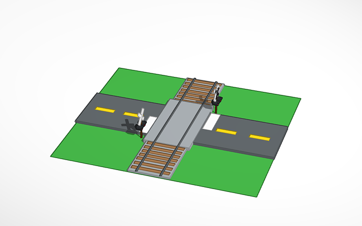3D design Railroad Crossing - Tinkercad
