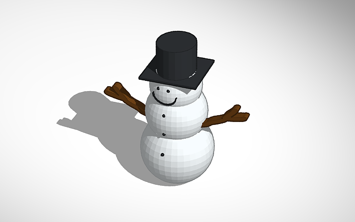 3D design Derpy snowman - Tinkercad