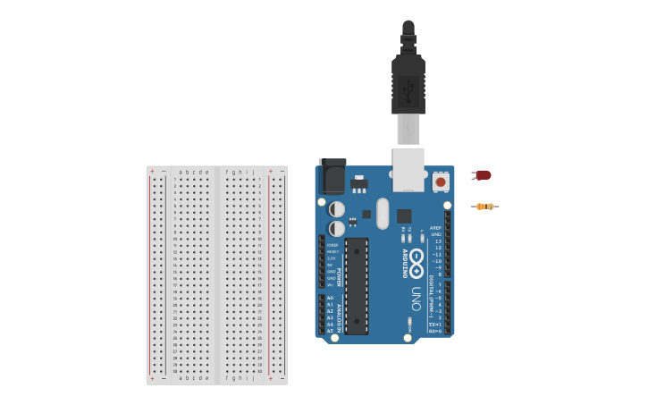 Circuit design SparkFun 1A: Blinking LED | Tinkercad