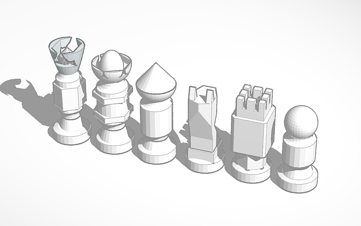 3D design Chess - Tinkercad