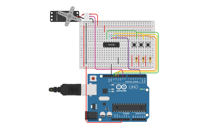Circuit Design Multiple Interrupts Practice Tinkercad 3200