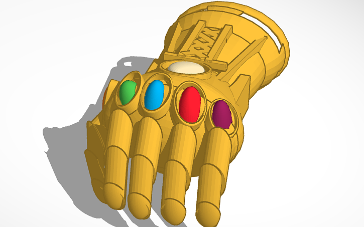 3D design Copy of infinity gauntlet from infinity war - Tinkercad