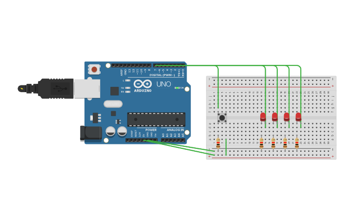 Circuit design Exercise 1 – Dancing LED operation using a tact switch ... Circuit design Exercise 1 – Dancing LED operation using a tact switch ...