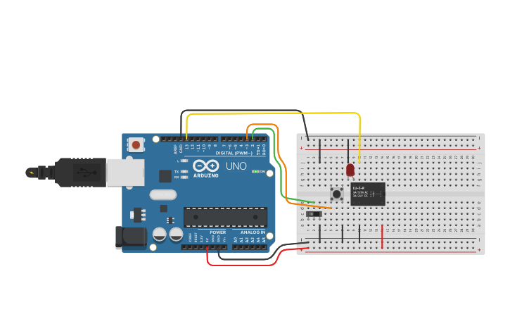 Circuit design Flashlight v1 | Tinkercad