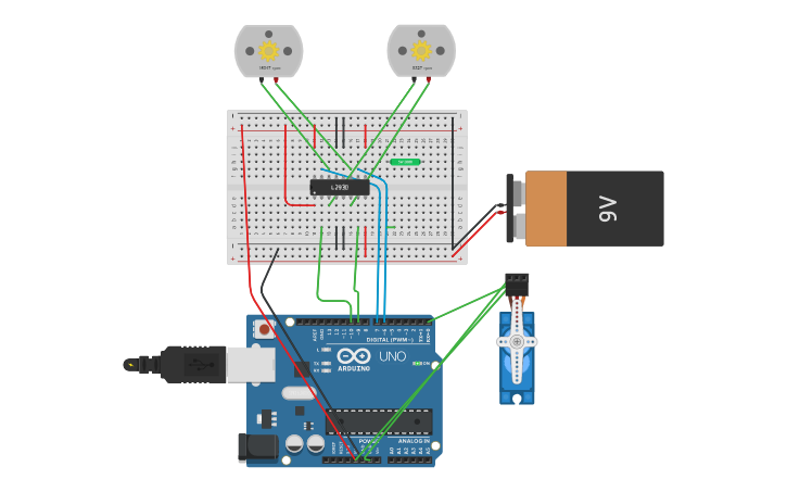Circuit design Actuator PCB | Tinkercad