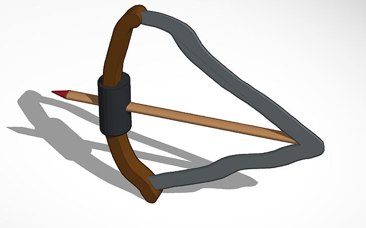 3D design bow and arrow - Tinkercad