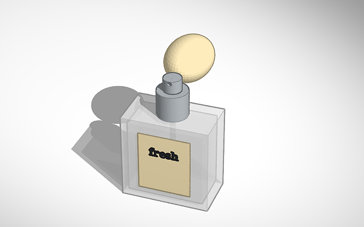 3D design Perfume Bottle - Tinkercad