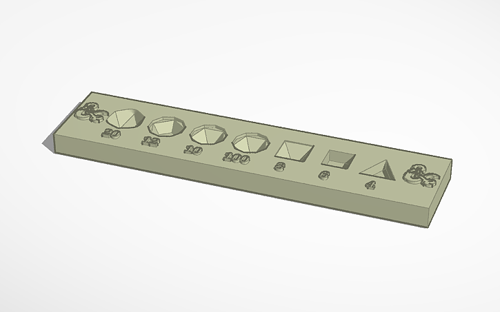 3D design DND Support V1 - Tinkercad
