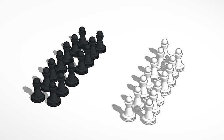 3D design Chess Pawn - Tinkercad