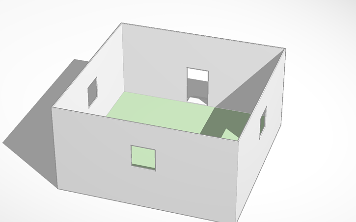 3D design Walls and floor - Tinkercad