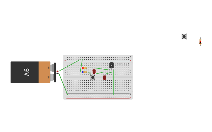 Circuit design TRANSISTOR NPN - Tinkercad