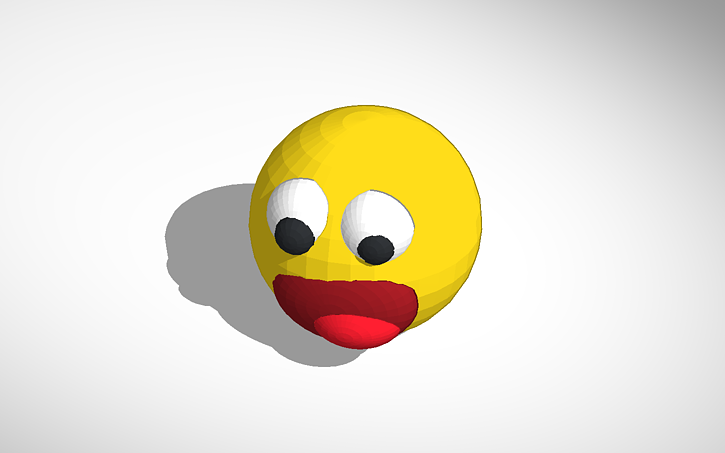 3D design SMILEY FACE - Tinkercad
