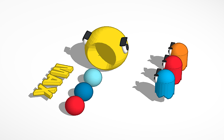 3D design pacman - Tinkercad