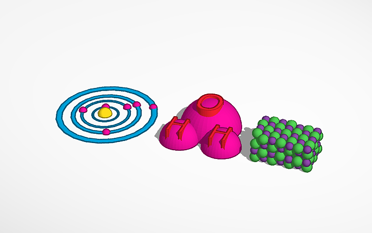 3D design Atom-Compund-Molecule - Tinkercad