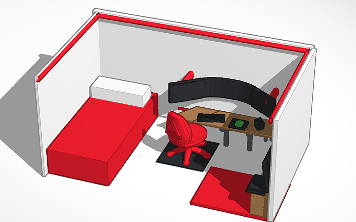 3d Design Ultimate Gaming Setup Tinkercad