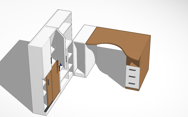 3D design office table design - Tinkercad