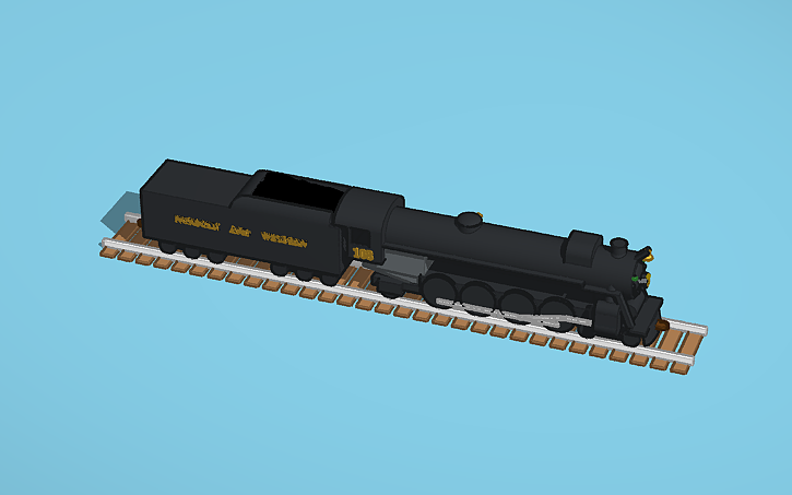 3D design N&W J class 4-8-4 "northern" Type No. [TRADEMARKED - Tinkercad