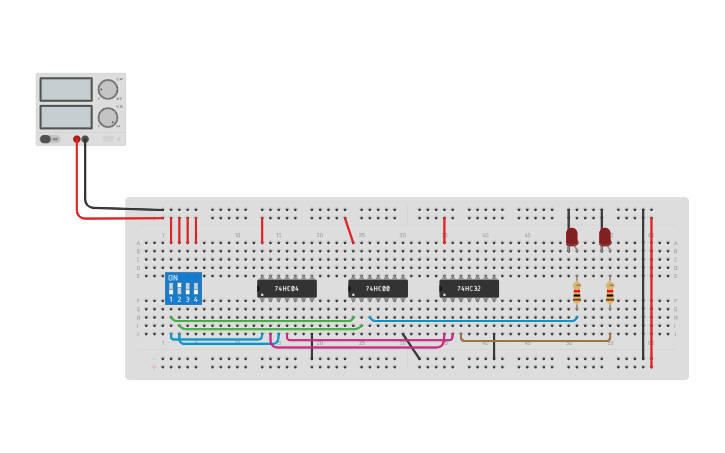 Circuit design Demorgan Theorem 2 Law | Tinkercad