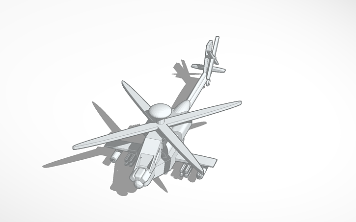 3D design Apache Helicopter - Tinkercad