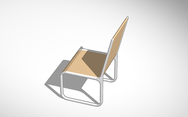 3D design Modern Chair (Not Scaled To Other Furniture) - Tinkercad
