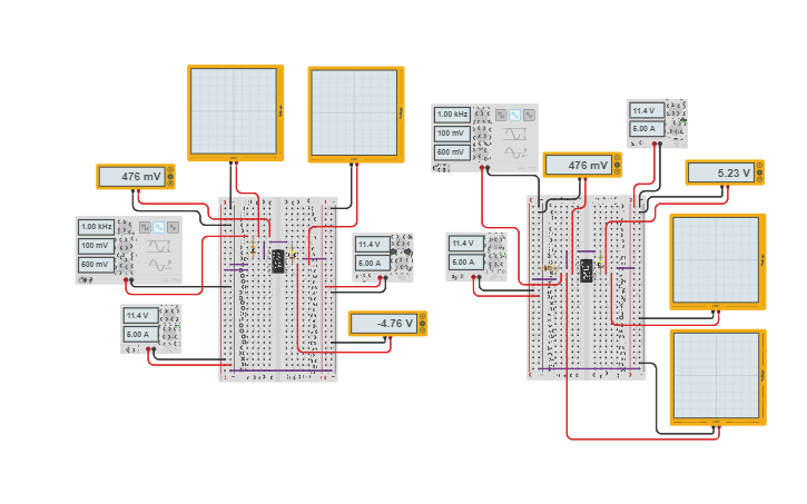 Circuit design Operational Amplifier | Tinkercad