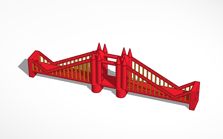 3D design tower bridge simple - Tinkercad