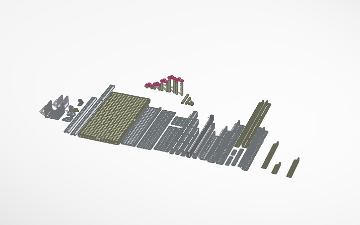 3D design PLTW AR Vex structure - Tinkercad