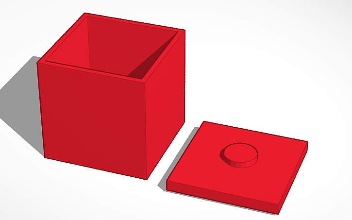 3D design Tinkercad assignment #3, Container with a lid | Tinkercad