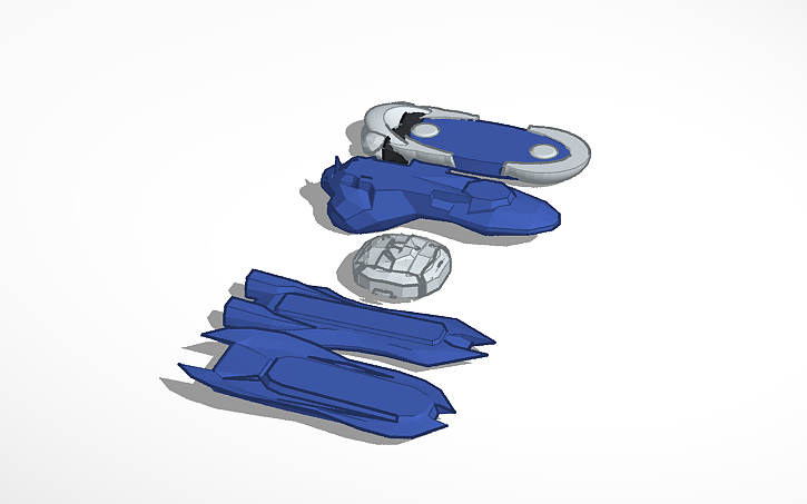 3D design sonic riders blue star EX gear - Tinkercad